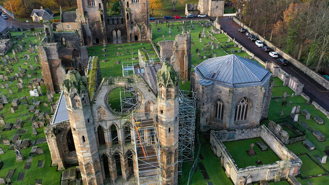 Elgin Cathedral, an example of medieval architecture in Scotland
