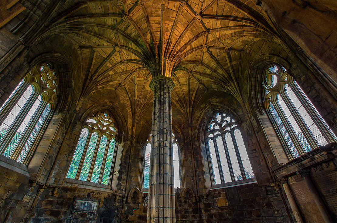 Elgin Cathedral, an example of medieval architecture in Scotland