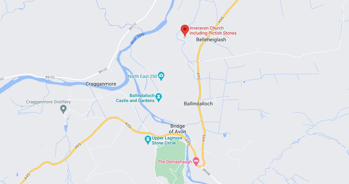 Inveravon Pictish Stones near Ballindalloch Castle in Moray.