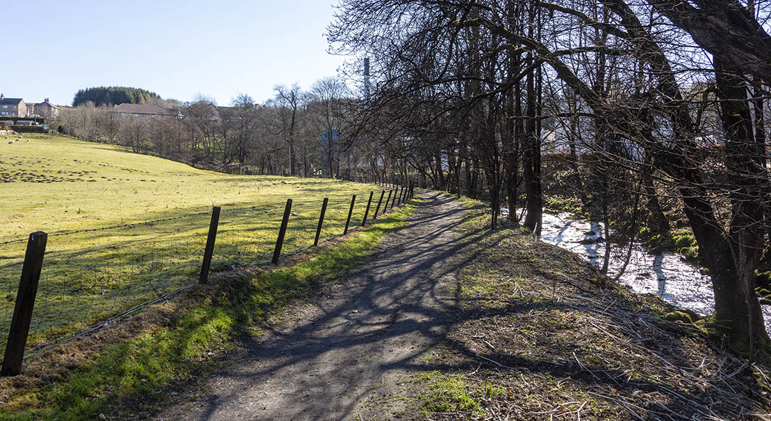 Linn Falls waterfall and circular walk at Aberlour, Moray